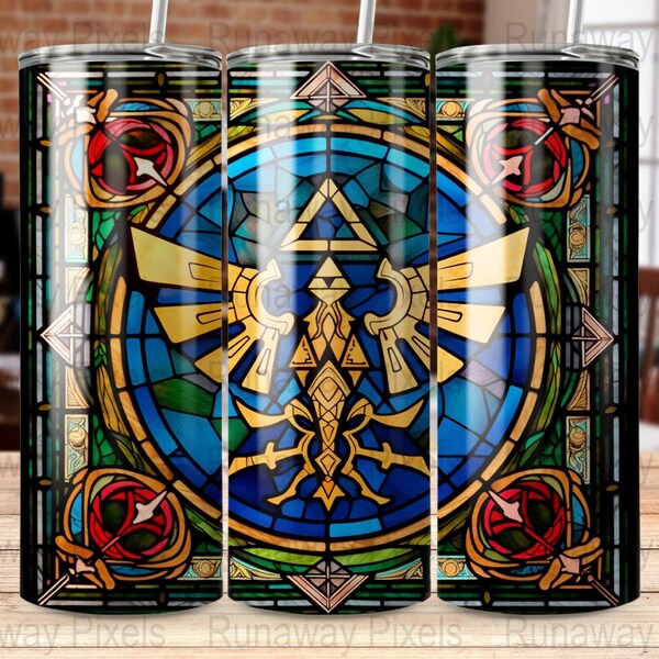 Legend of Zelda Stained Glass Tumbler Wrap - Etsy
