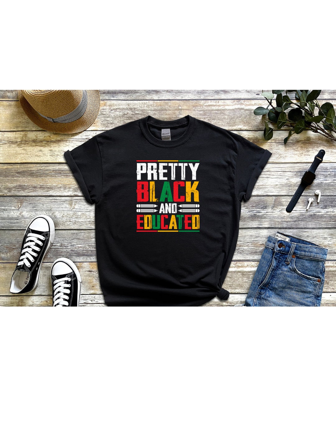 Pretty Black & Educated Shirt, Juneteenth T-shirt, Black History Shirt ...