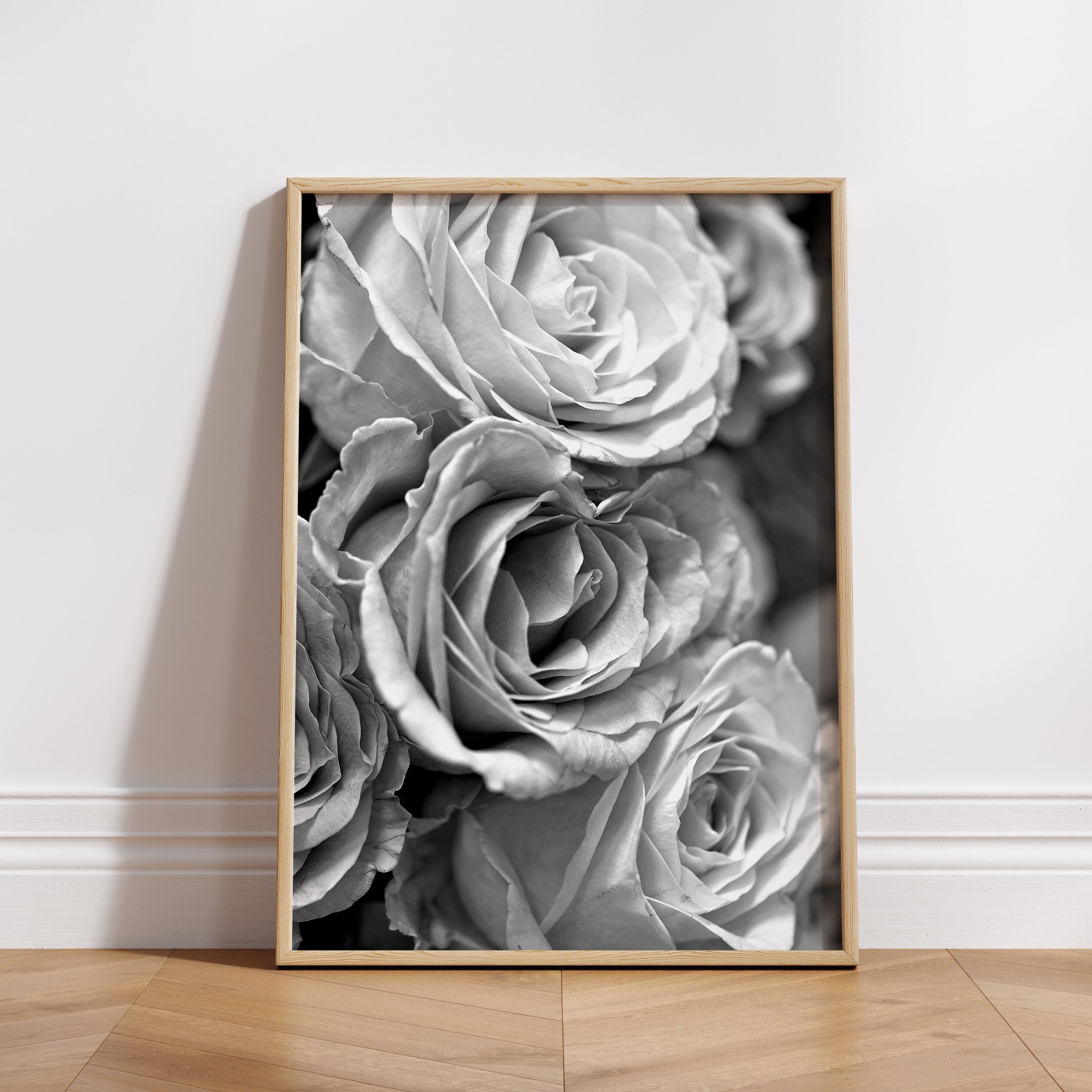 Rose Print Printable Digital Download Black and White Rose Flower ...