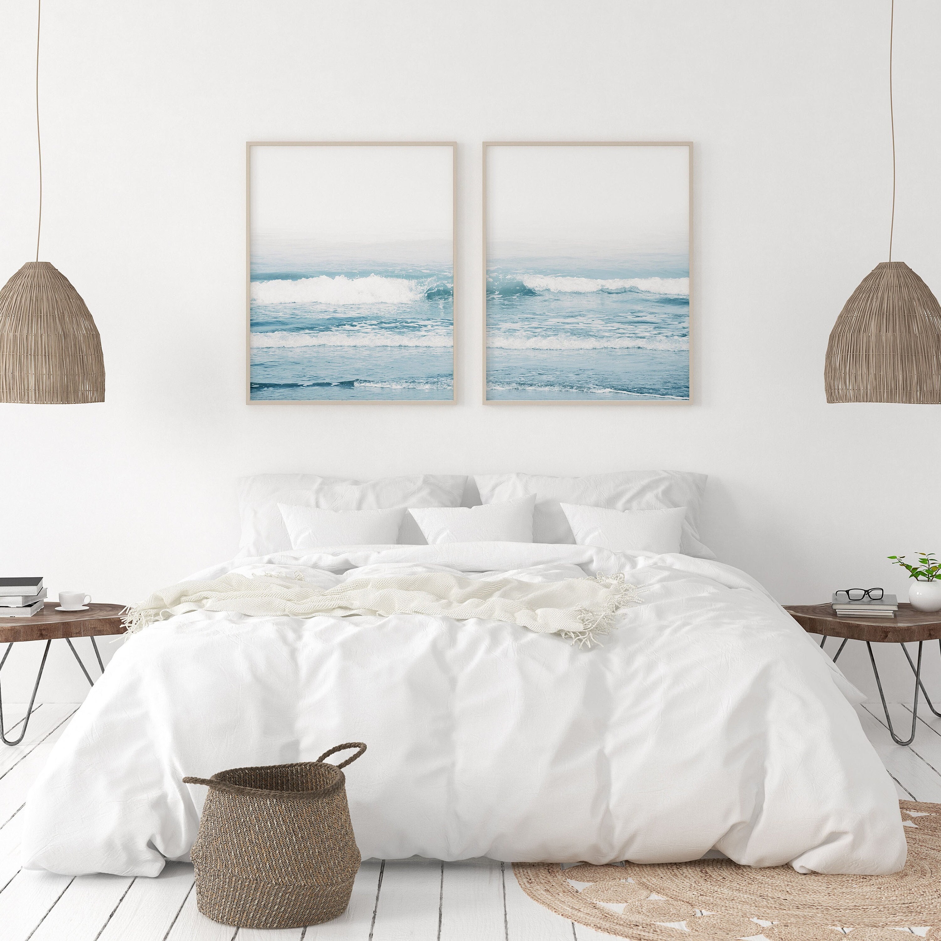Ocean Art Print, Set of 2 Wall Art, Sea Print, Beach Print, Printable ...