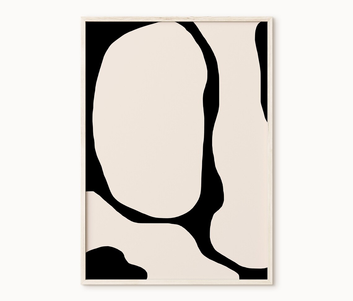 Black Abstract Print Black Lines Set of 3 Modern Wall Art - Etsy