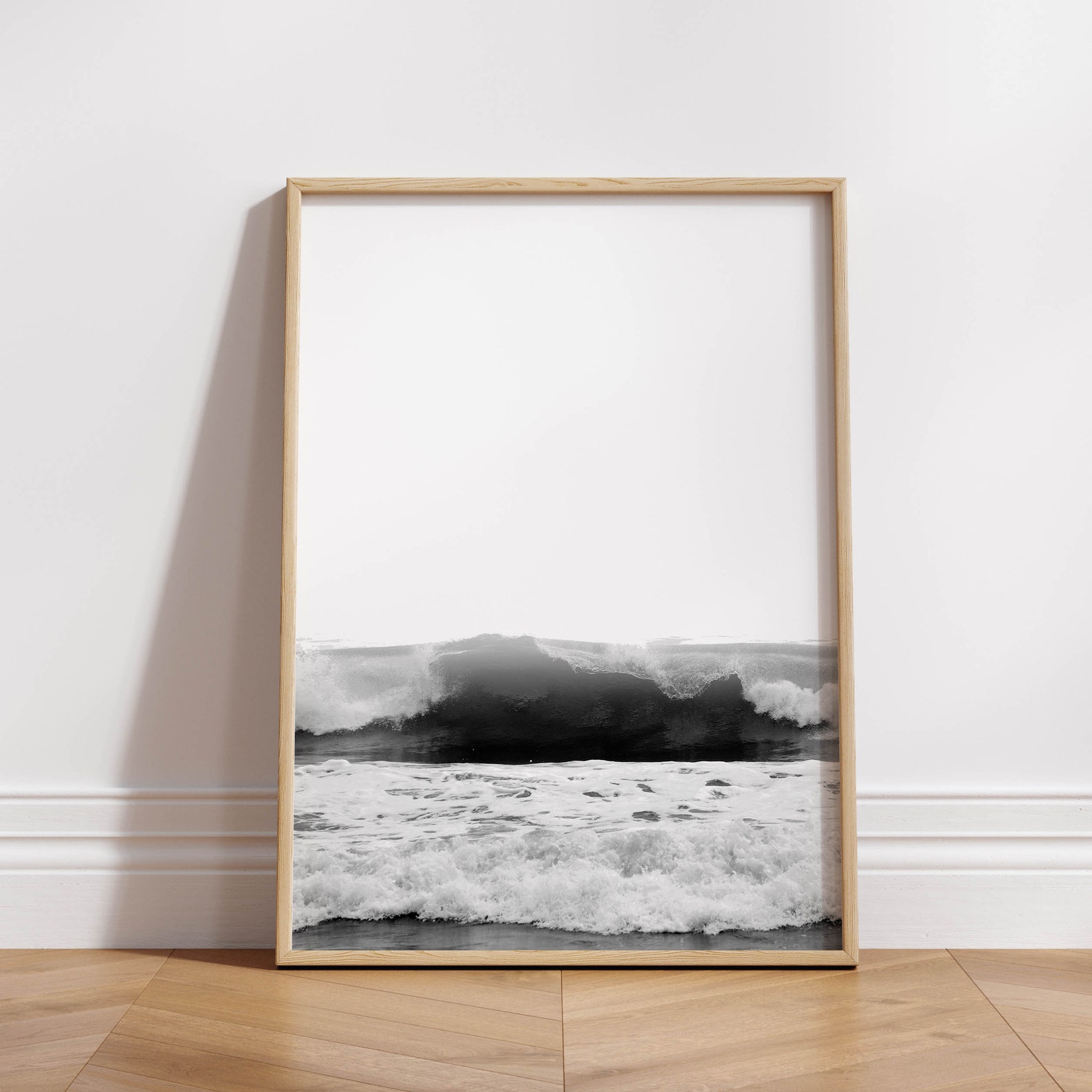 Set of 6 Beach Prints Black and White Beach Wall Art Prints Palm Prints ...