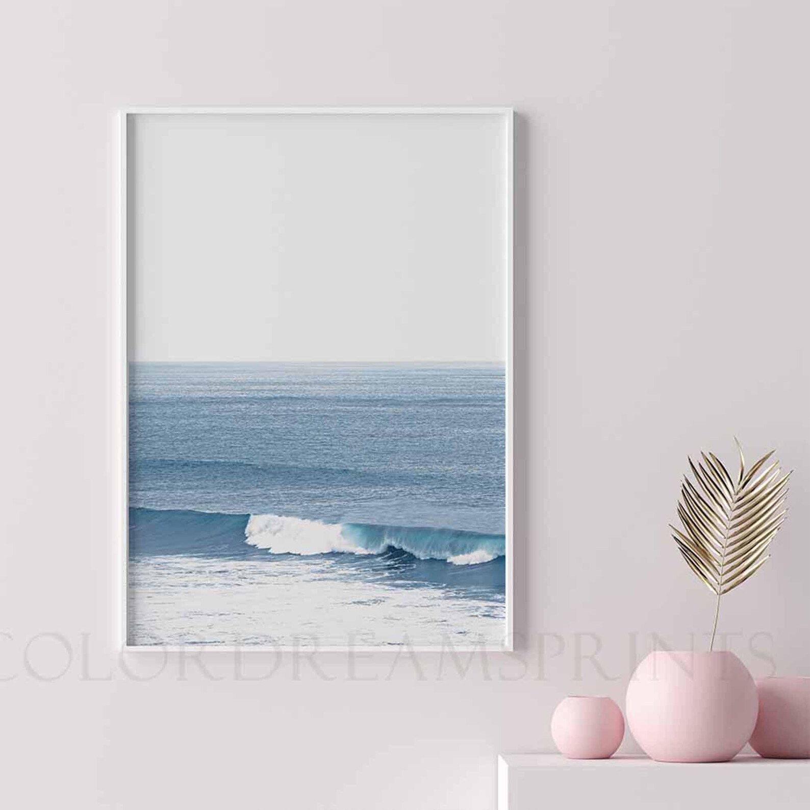 Ocean Waves Print Beach Wall Art Set of 2 Ocean Prints Blue Sea Print ...