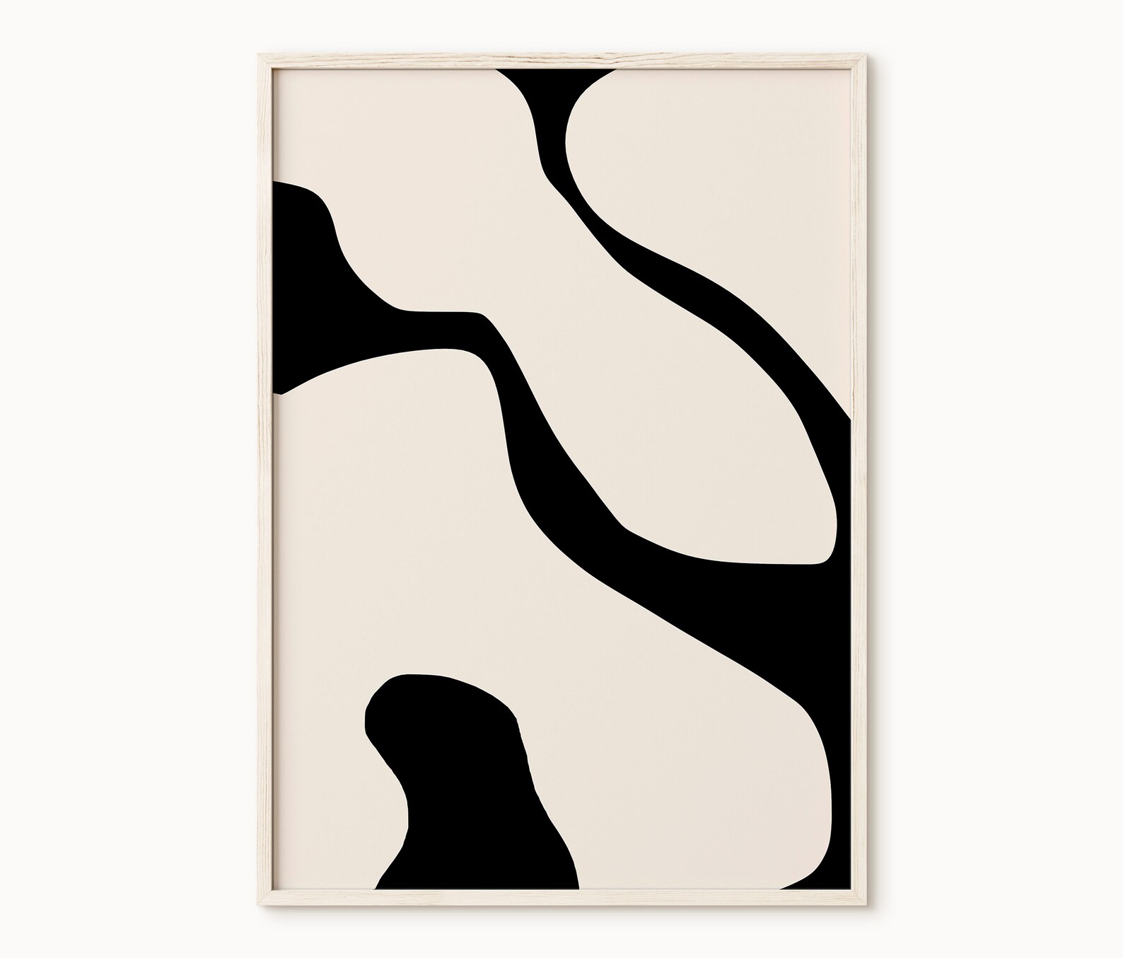 Black Abstract Print Black Lines Set of 3 Modern Wall Art - Etsy