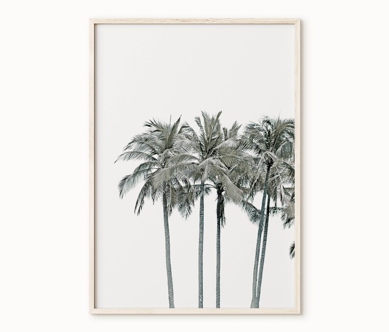 Set of 6 Prints Palm Tree Prints Tropical Wall Art Beach Print - Etsy