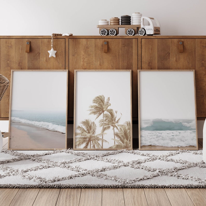 Coastal Wall Art Set of 6 Prints Beach Print Tropical Wall Art Tropical ...