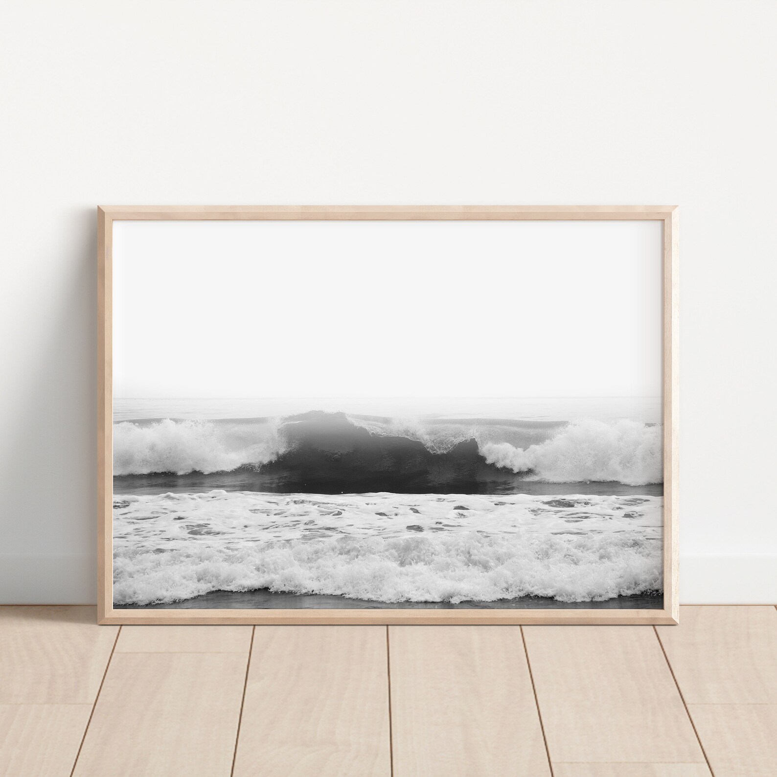 Ocean Wave Print Black and White Seascape Digital Print Ocean Wave ...