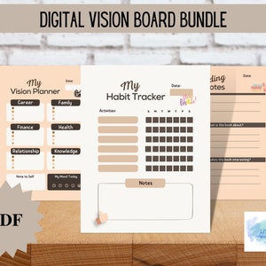 Vision Board Printables, Vision Board Planner, Vision Board Kit, Vision ...