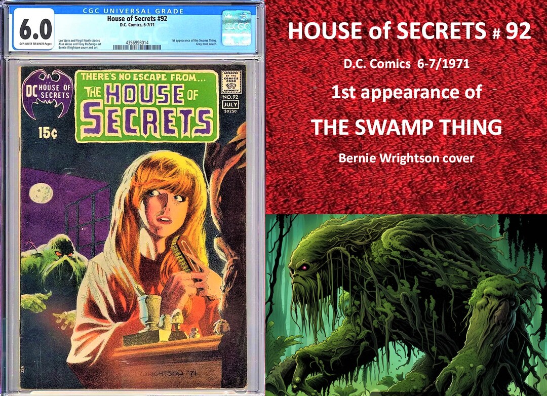 House of Secrets # 92 - CGC 6.0 - OW Pages - 1st Appearance of the ...