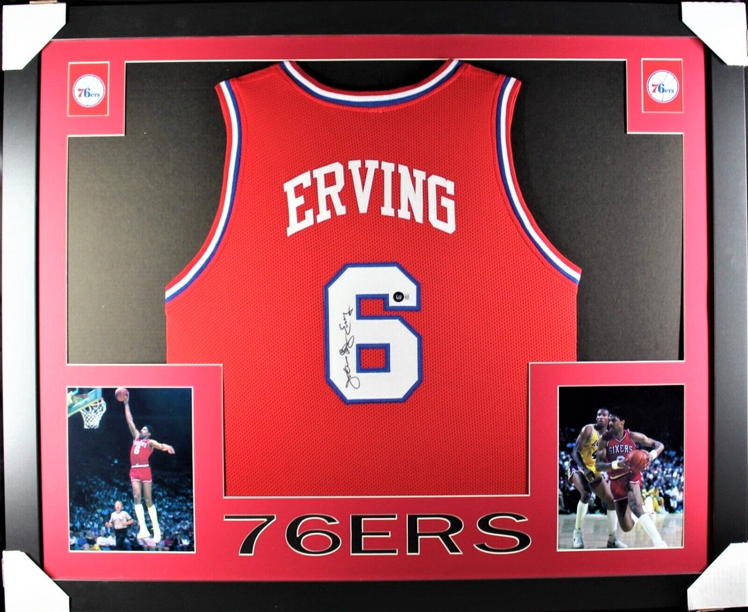 Julius Erving - Dr. J Autograph Signed & Framed Philadelphia 76ers ...