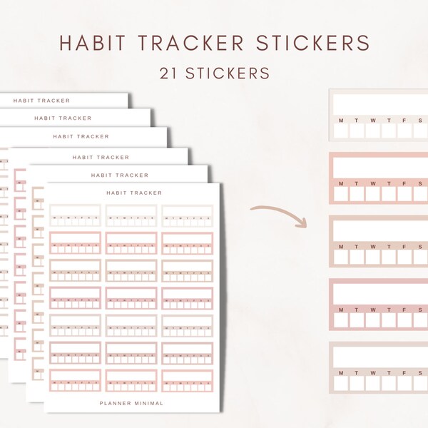 Habit Tracker Stickers - Etsy