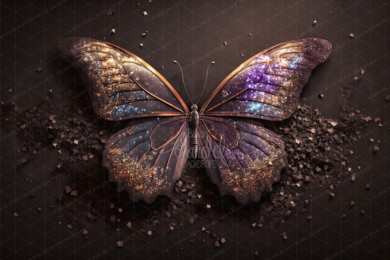 Butterfly Digital Backdrop, Digital Backdrop for Photoshop, AI Digital ...