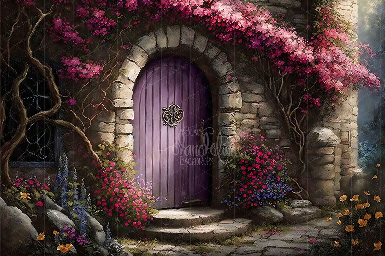 Enchanted Purple Door JPG Digital File for Photoshop, Overlay, Children ...