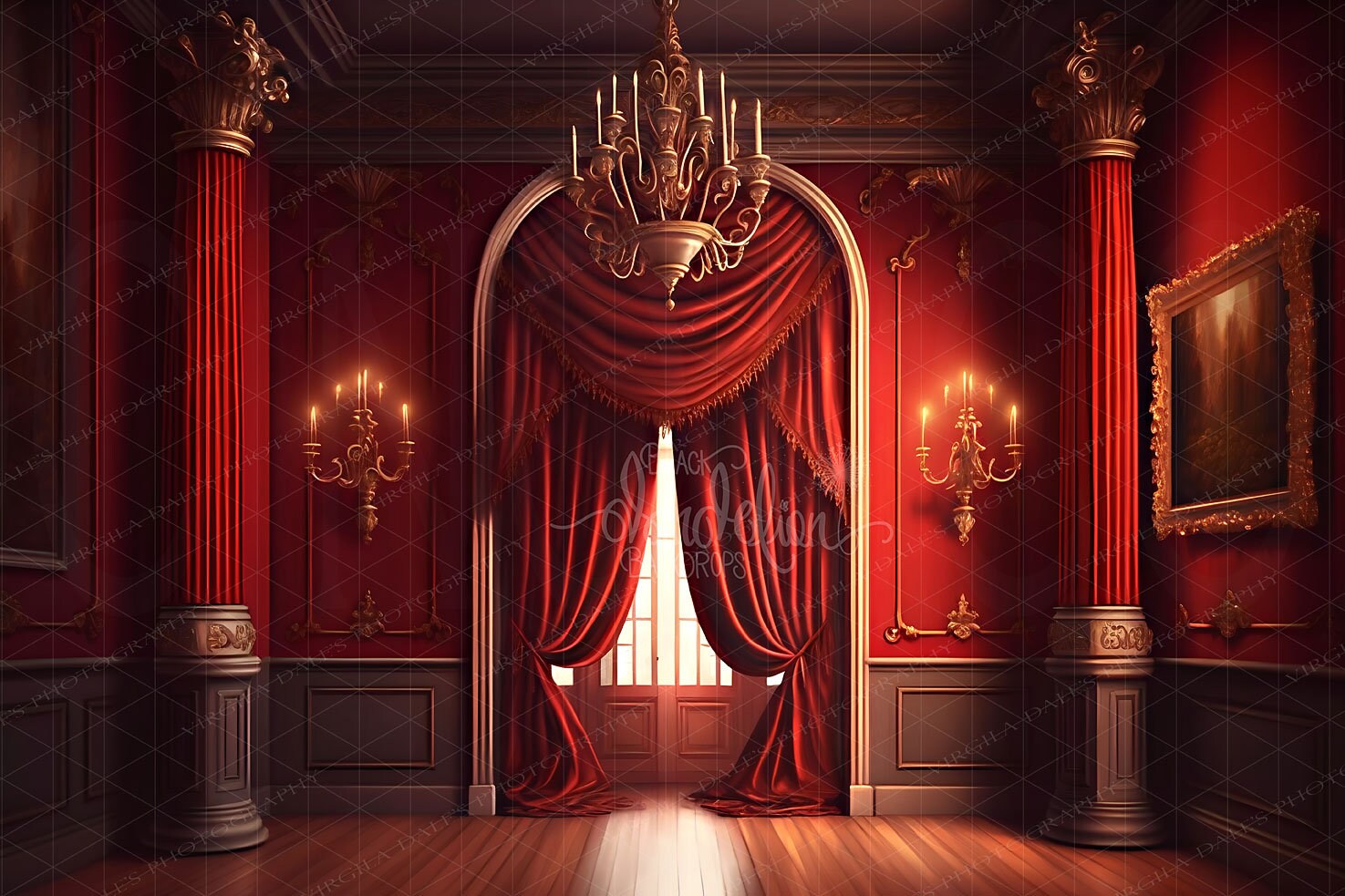 Red Room Digital, Digital Backdrop for Photoshop, Overlay, AI Digital ...
