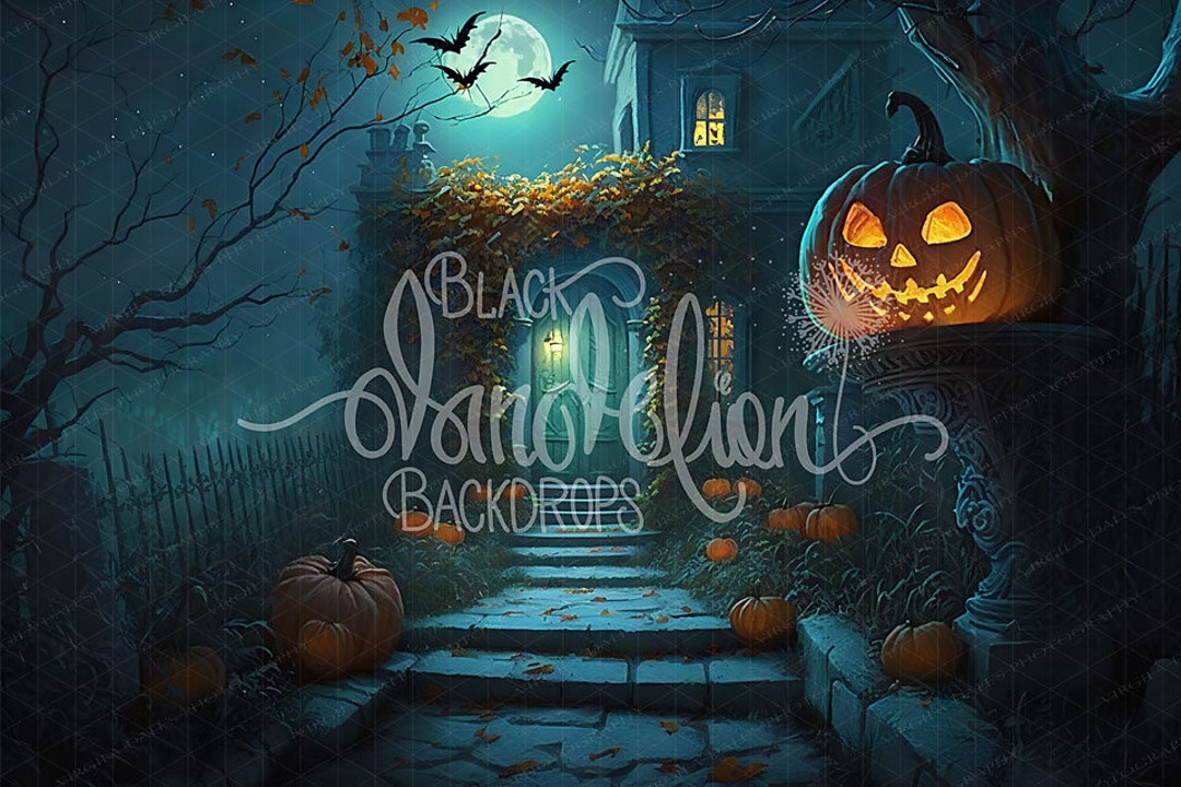 Halloween, Haunted House, Spooky, Digital Backdrop for Photoshop ...