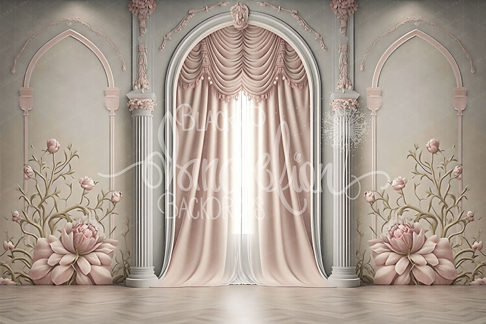 Pink Wishes Digital Backdrop, Overlay, Digital Backdrop for Photoshop ...