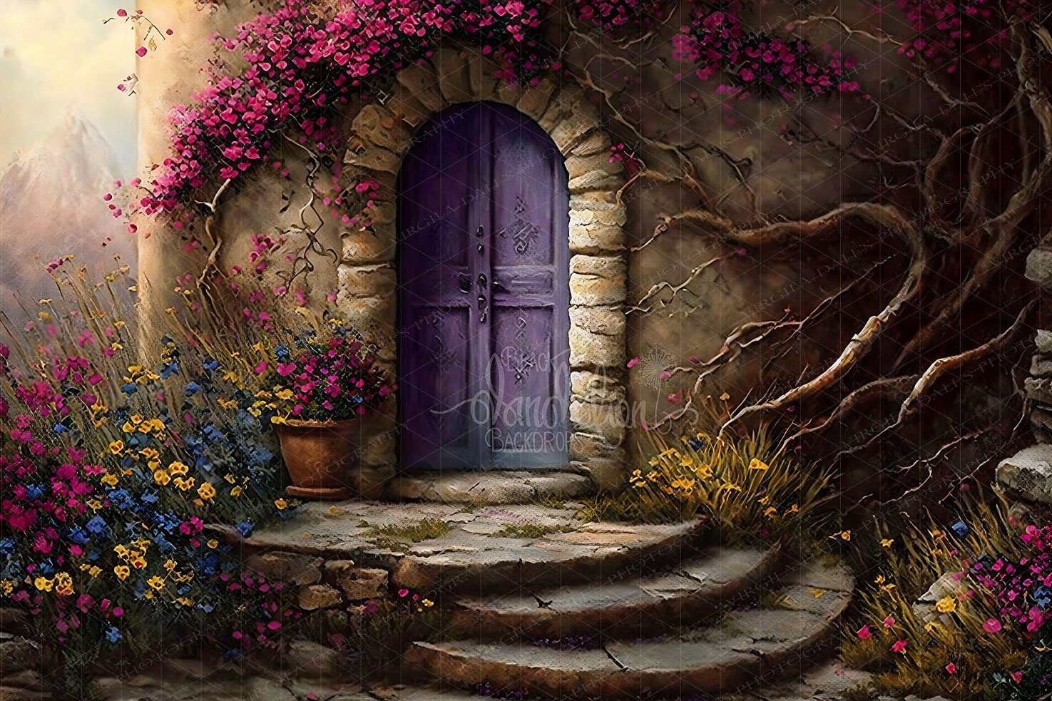 Enchanted Purple Door JPG Digital File for Photoshop, Overlay, Children ...