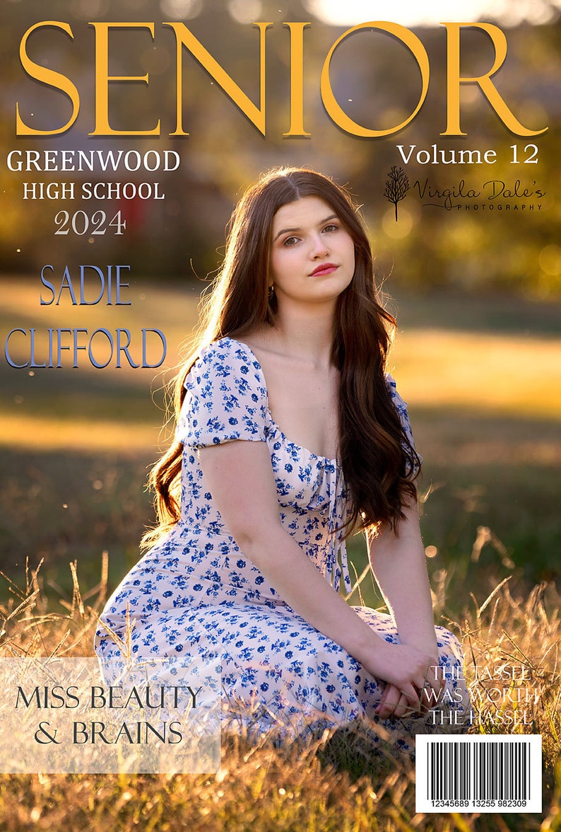 MAGAZINE COVER, Senior, Preschool, Kindergarten, College, PSD File - Etsy