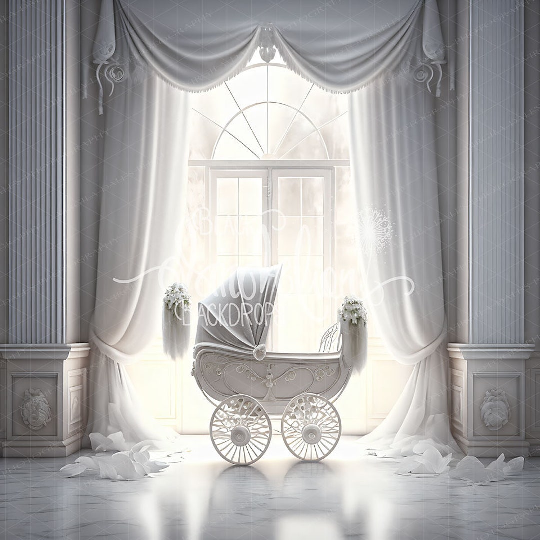 Newborn Stroller/pram Digital Backdrop Digital Backdrop for - Etsy