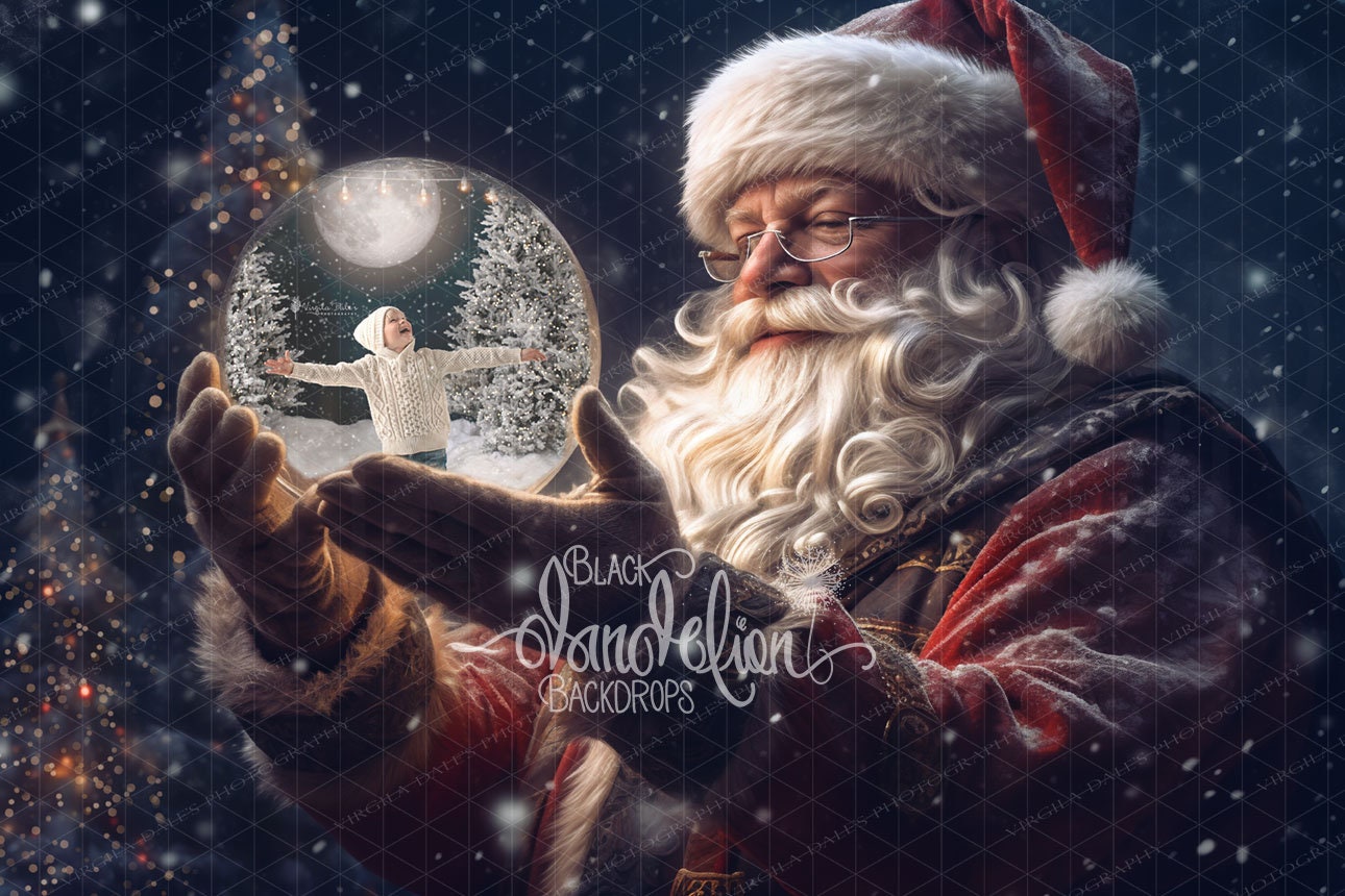 Santa Holding a Snow Globe, Christmas, AI Digital File - Etsy