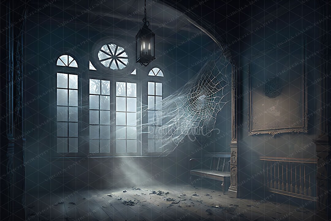 Halloween, Haunted House, Spooky, Digital Backdrop for Photoshop ...