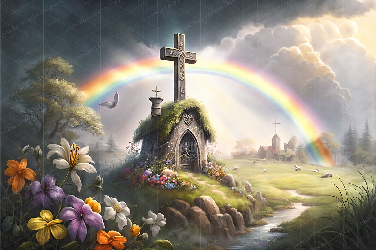 Easter Sunday JPG Digital File for Photoshop, Overlay, Children, AI ...