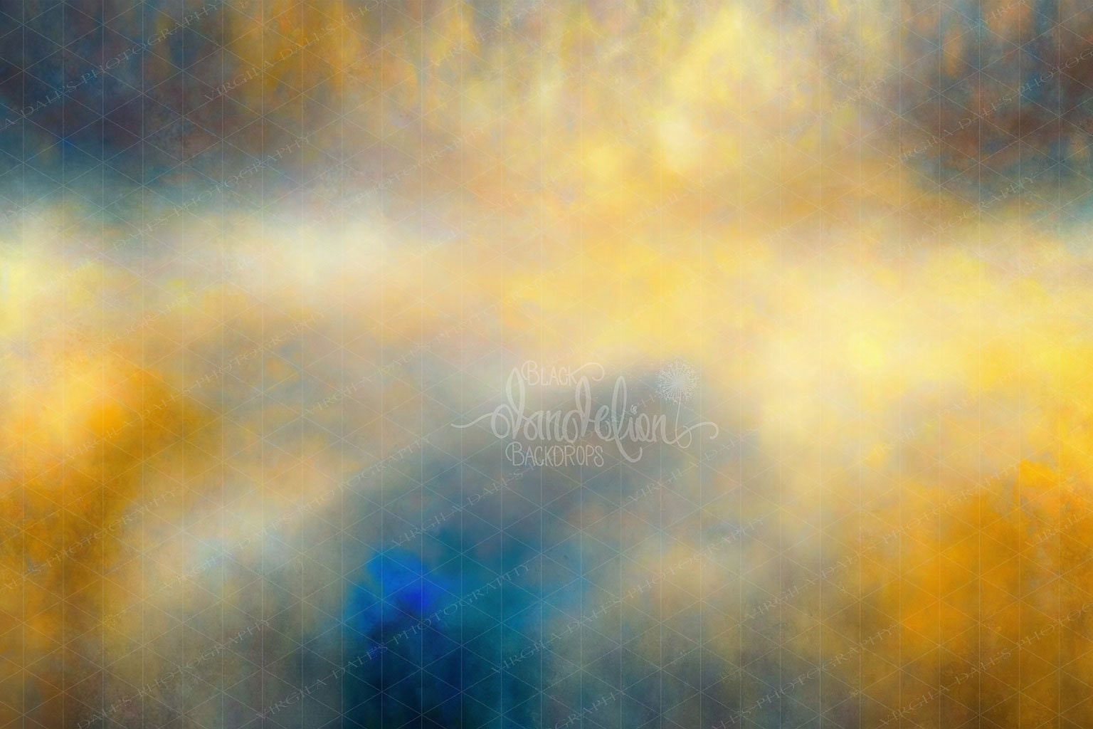 9 Blue and Yellow Floral Overlays and 1 Texture Overlay, JPG Digital ...