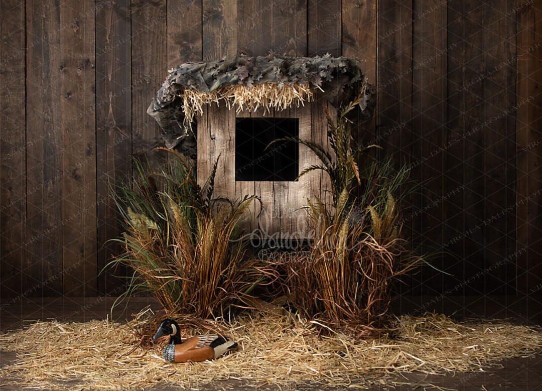 Newborn Duck Blind VDP Digital, Digital Backdrop for Photoshop, Overlay ...