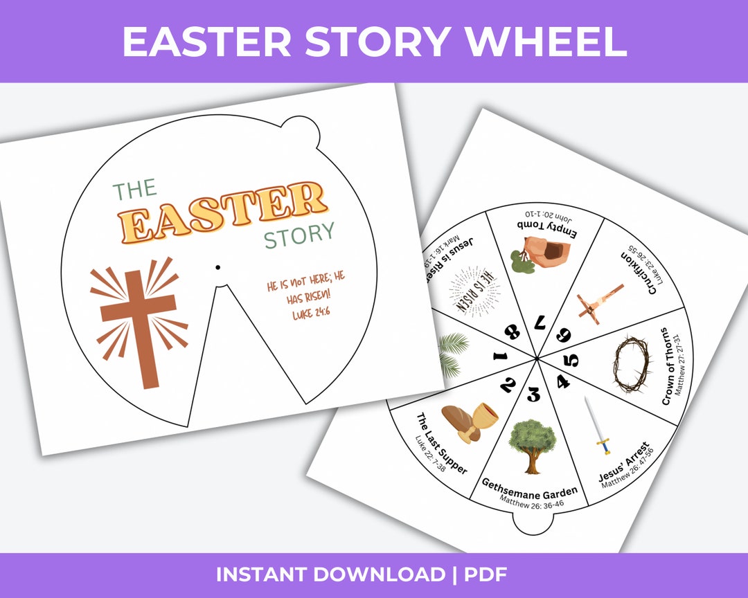 Easter Story Wheel for Kids, Easter Story Craft, Sunday School Activity ...