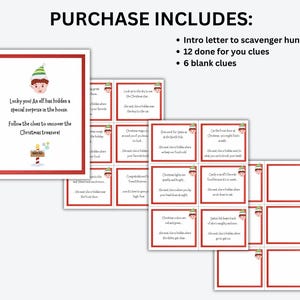 Elf Scavenger Hunt for Kids Printable, Christmas Scavenger Hunt ...