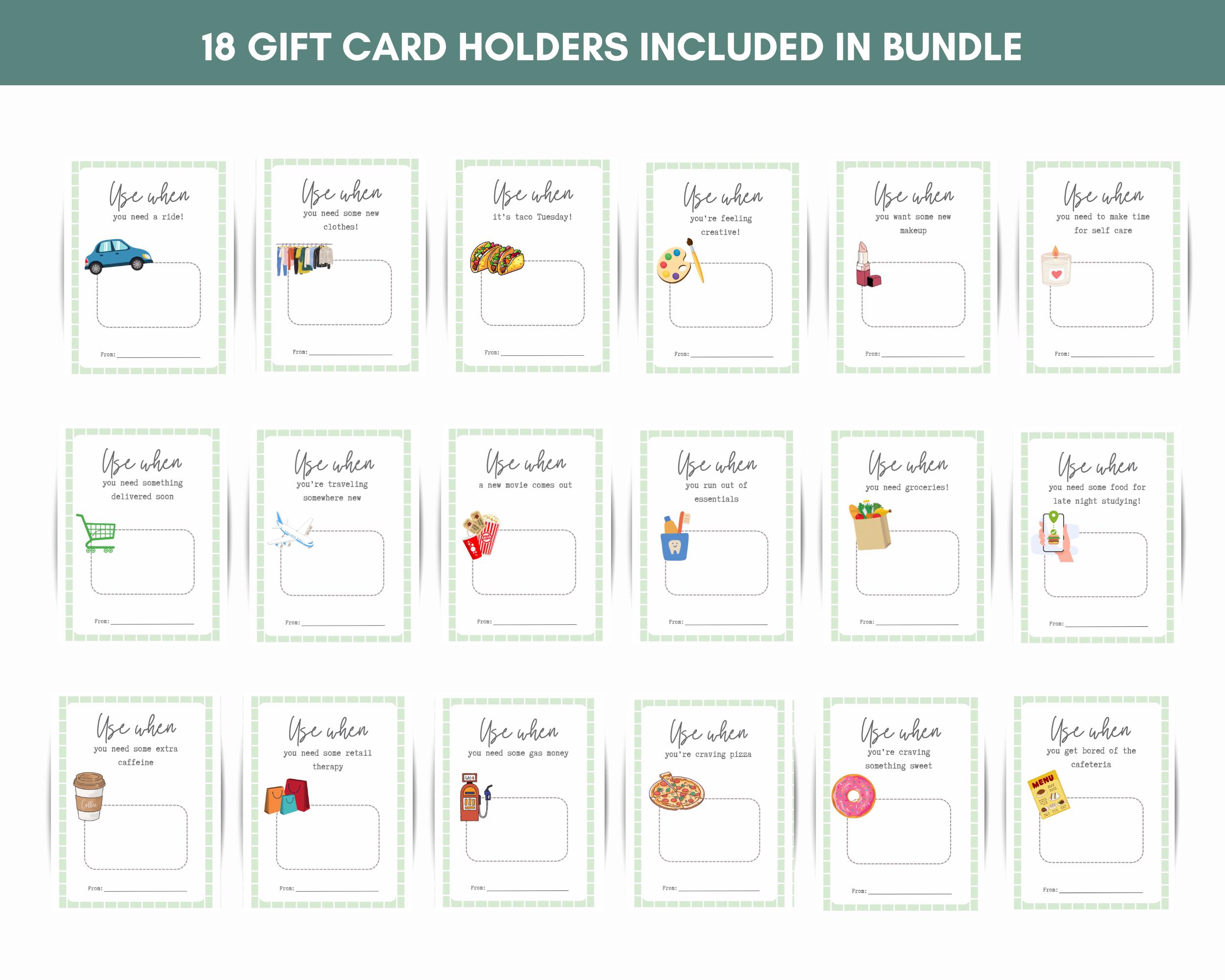 Gift Card Holders for College Students, College Grad Gift, High School ...