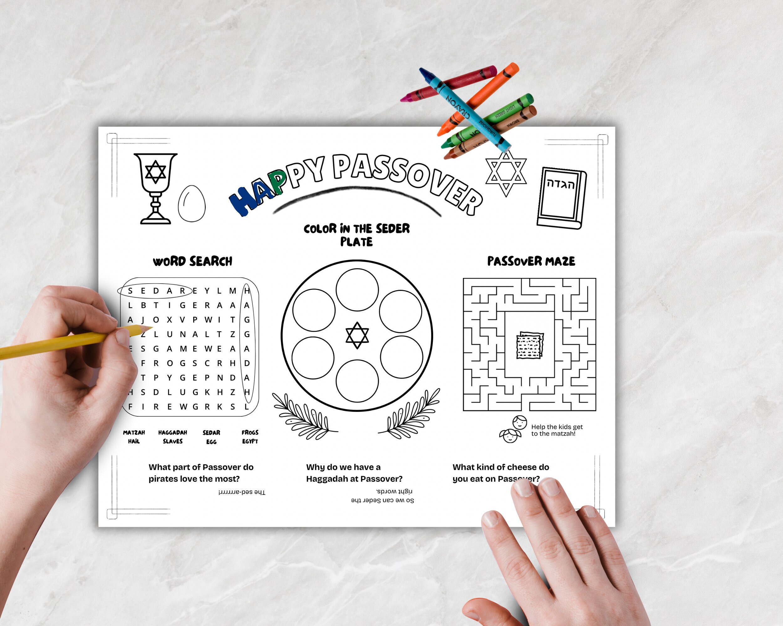 Passover Activity Sheet, Passover Games for Kids, Activity Placemat ... Passover Activity Sheet, Passover Games for Kids, Activity Placemat ...