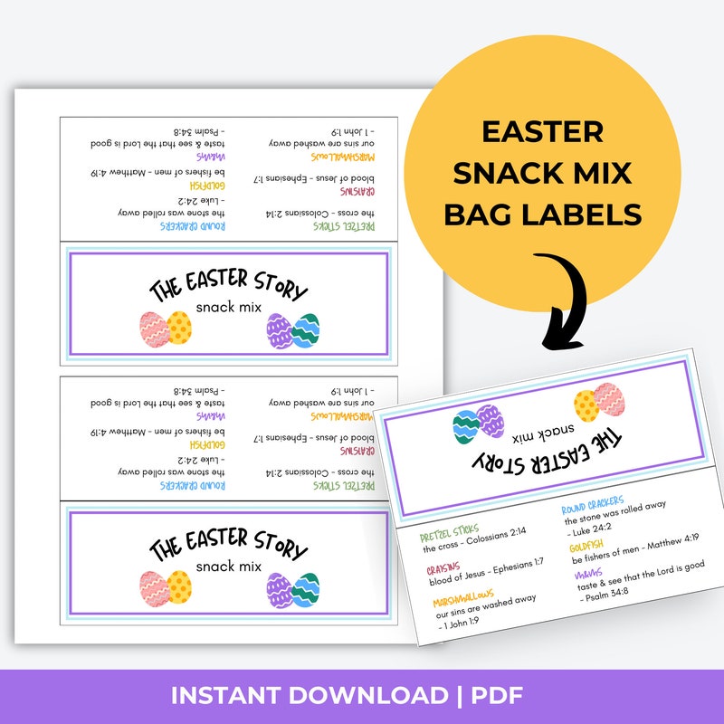 The Easter Story Snack Mix - Etsy