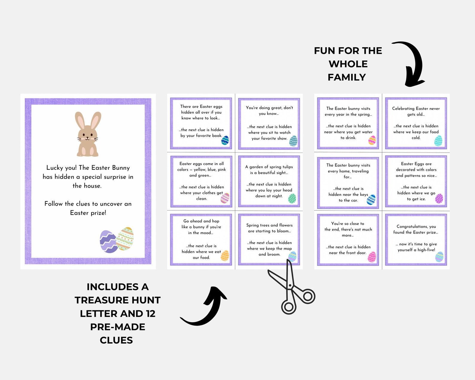 Indoor Easter Scavenger Hunt for Kids With Easter Bunny Scavenger Hunt ...