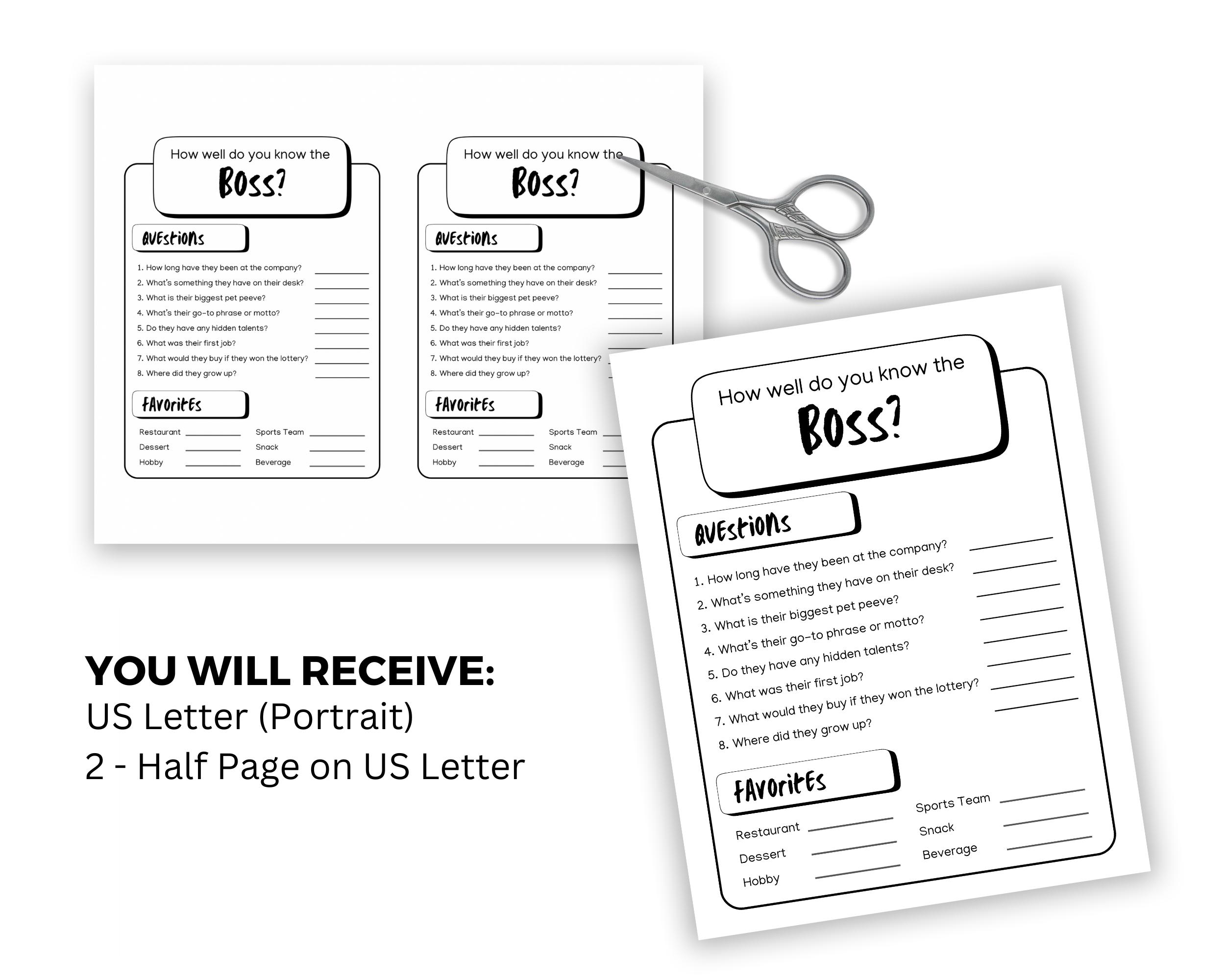 Know the Boss Team Building Game: Printable Office Icebreaker (PDF) - Etsy