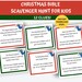 Printable Christmas Bible Scavenger Hunt for Kids, Nativity Scavenger ...
