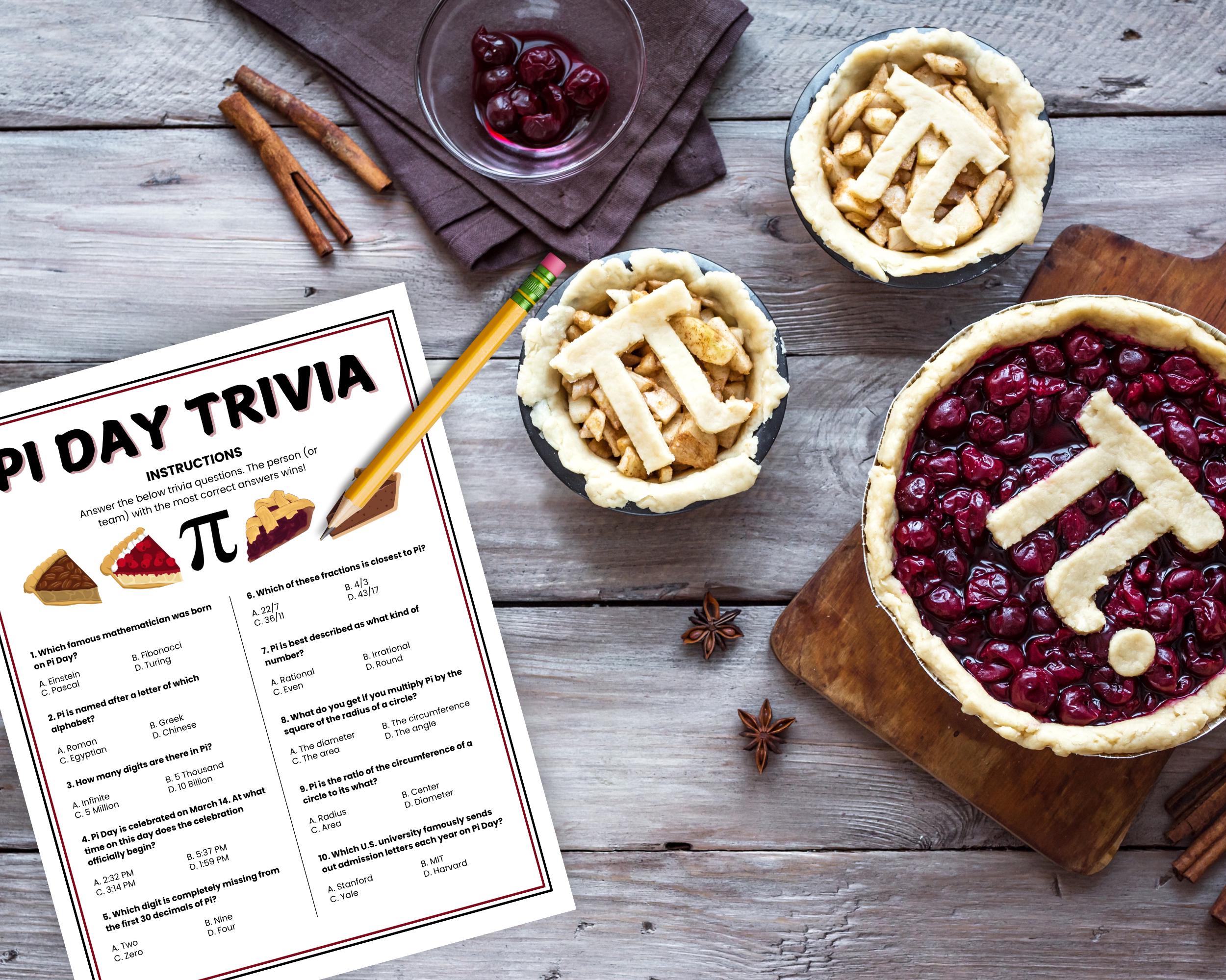 Pi Day Trivia Game: Fun Classroom Activity (digital Download) - Etsy