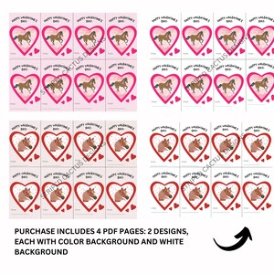 Printable Horse Valentine Cards | Instant Download for Classroom ...