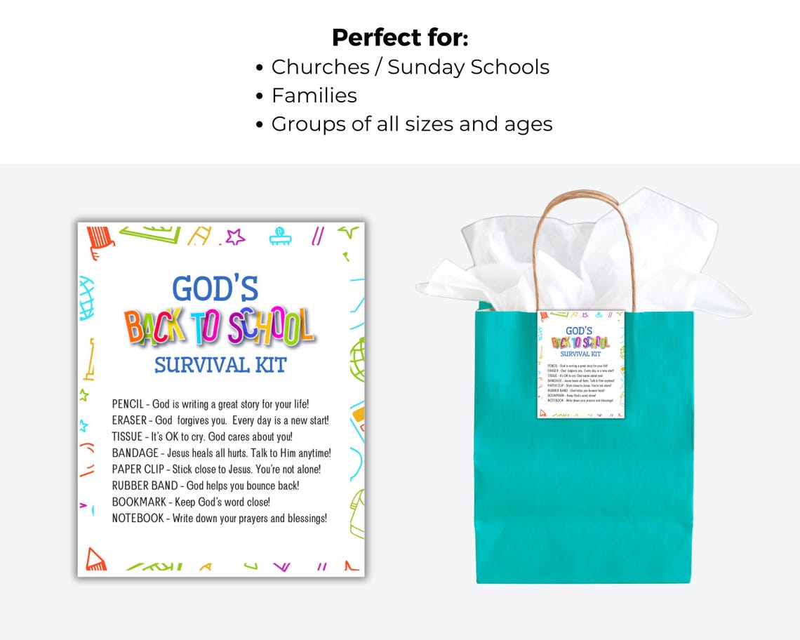 God's Back to School Survival Kit – Printable Gift Tags for Students ...