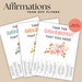 Positive Affirmations Tear-off Flyer Bundle, Printable Affirmation ...