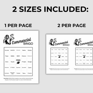 Commercial Bingo Printable, Football Game Bingo, the Big Game 2024 ...