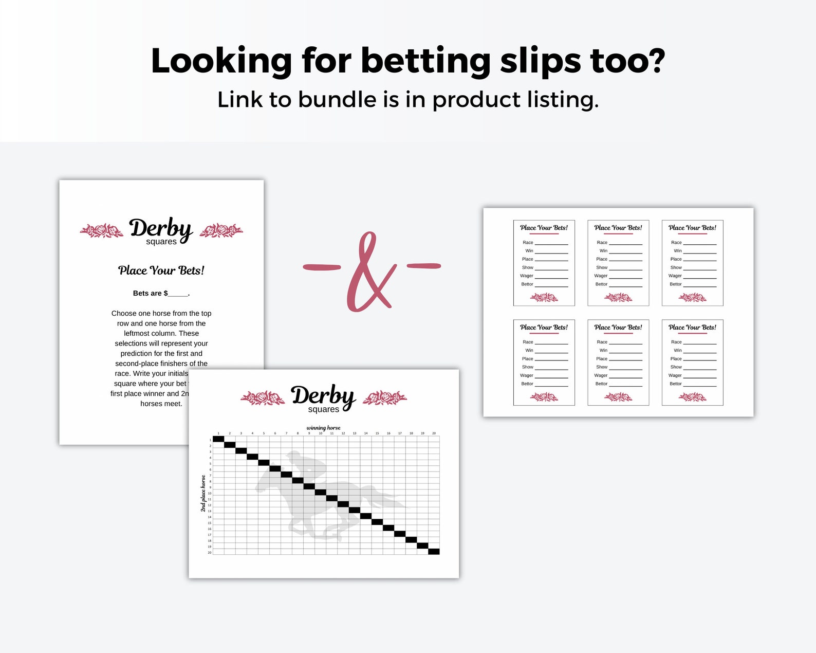Kentucky Derby Squares, Derby Exacta Squares, Horse Racing Party ...