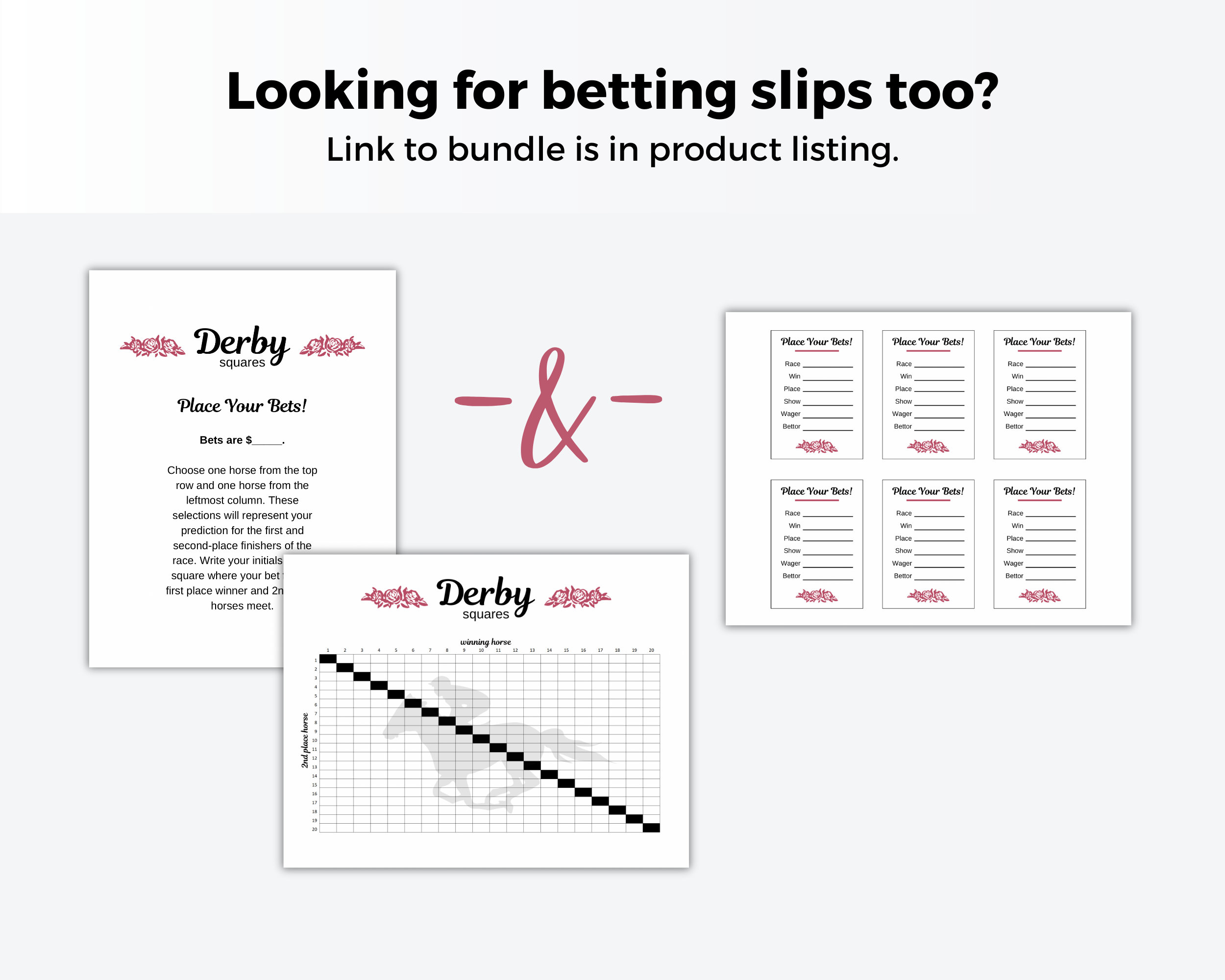 Kentucky Derby Squares, Derby Exacta Squares, Horse Racing Party ...