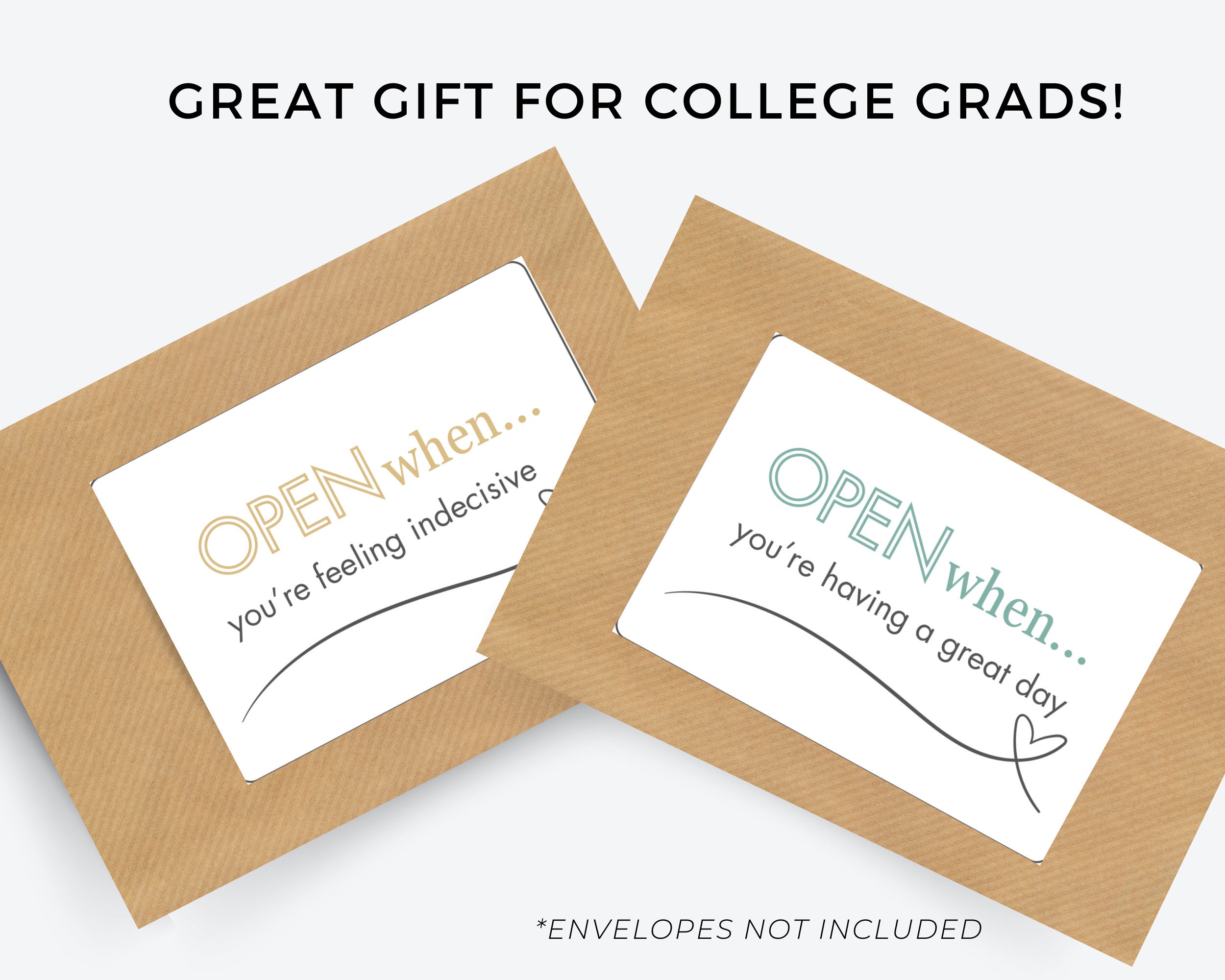 Open When Envelope Labels for Grad, College Grad Gift, High School Grad ...