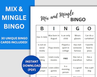 Graduation Find the Guest Bingo Game for Graduation Party, Mix and ...