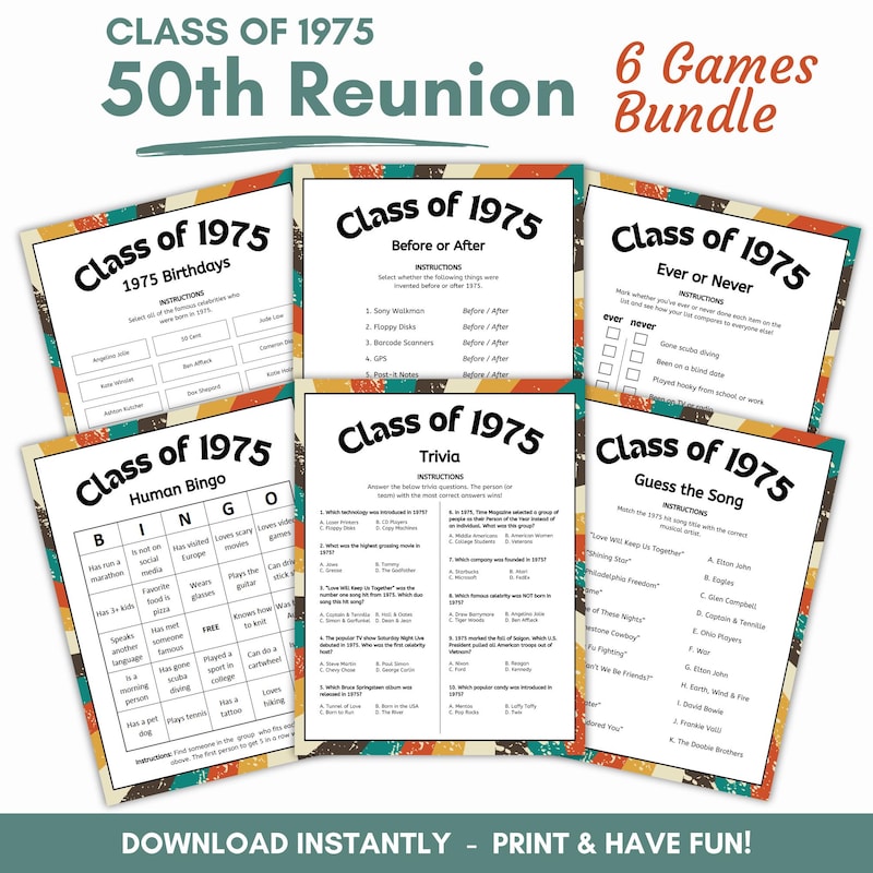 50th Class Reunion - Etsy