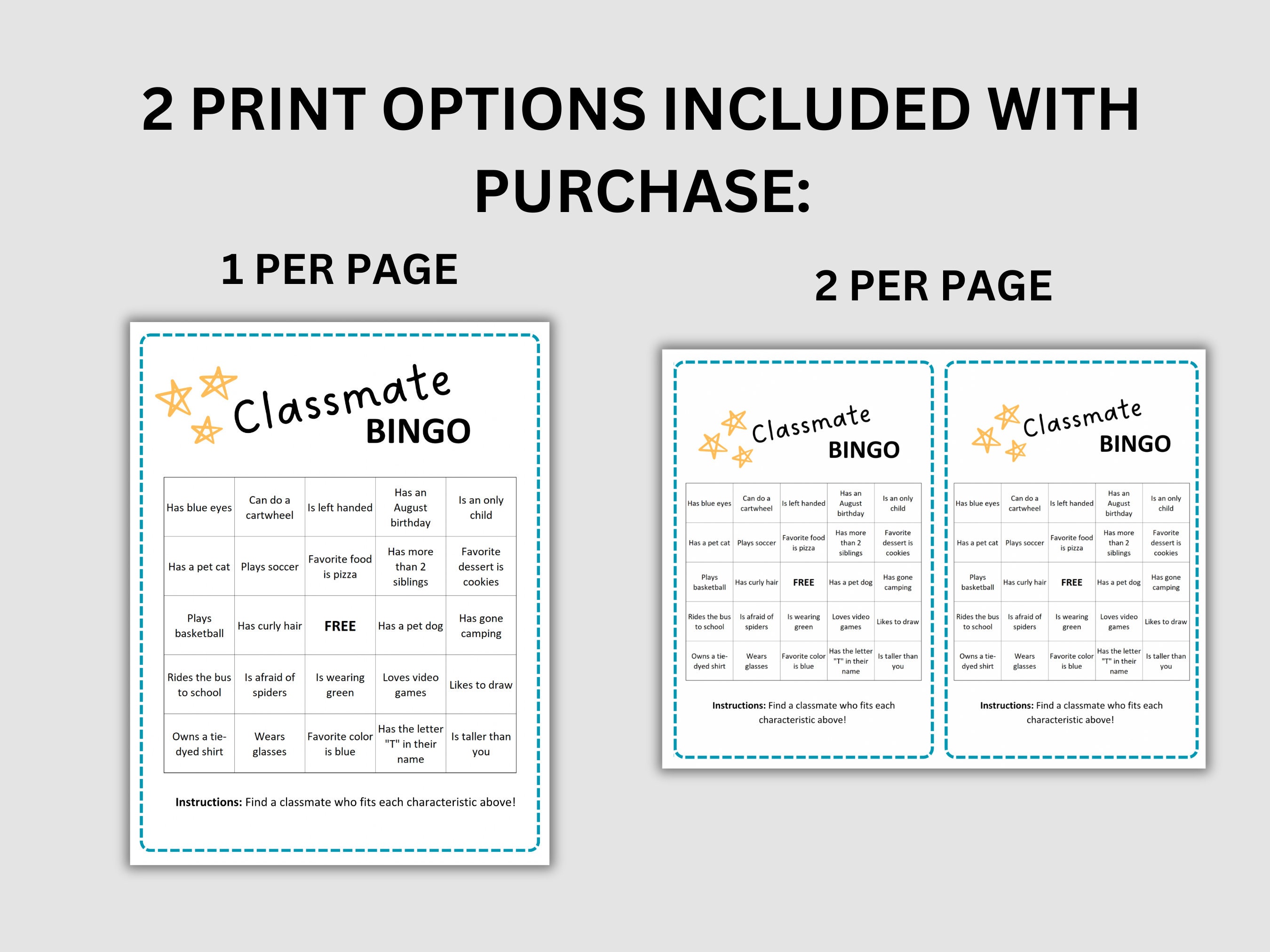 Classmate Bingo for Elementary School, Get to Know You for Classroom ...