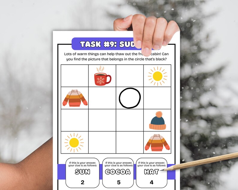 Winter Escape Room for Kids (printable) – Blizzard Cabin Adventure, 12 ...