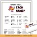 What’s Your Taco Name Game for Taco Parties, Cinco De Mayo and Other ...