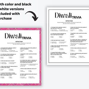 Diwali Trivia Game: Printable Group Activity (PDF) - Etsy